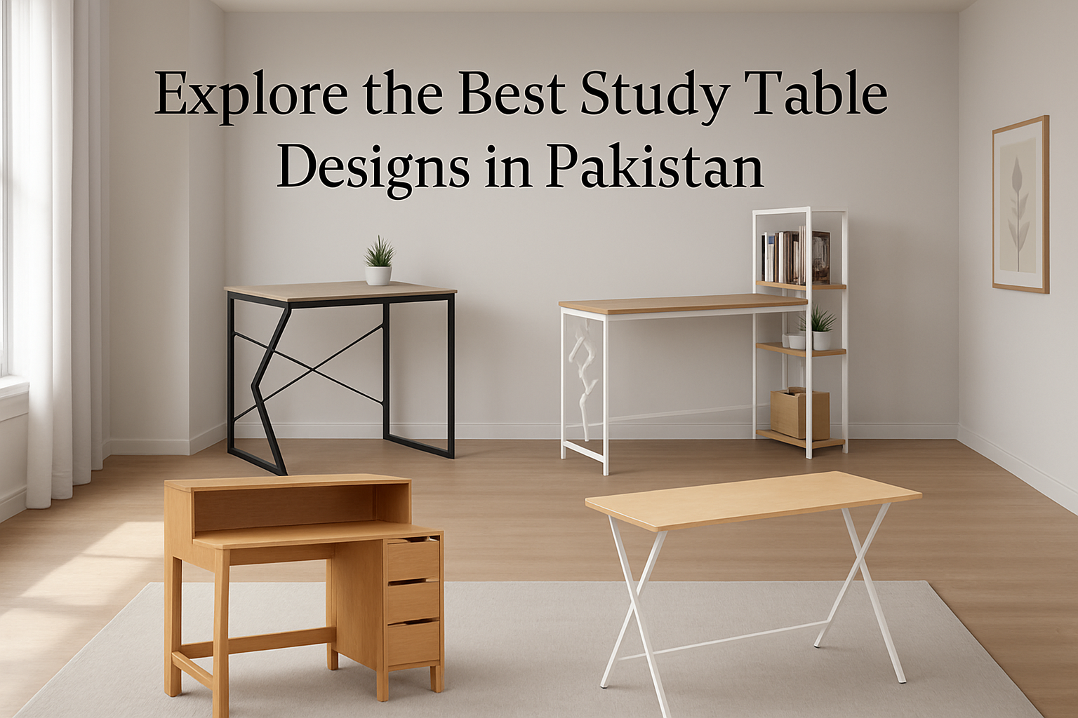 Explore the Best Study Table Designs in Pakistan with Lunar Furniture’