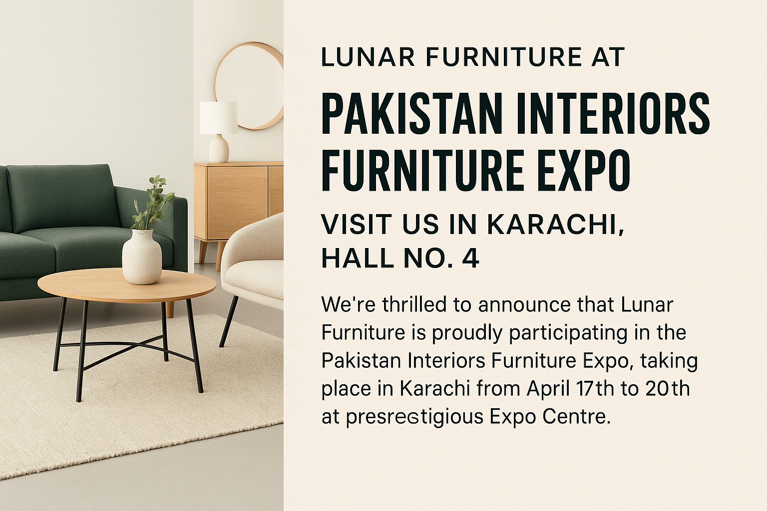 Lunar Furniture at Pakistan Interiors Furniture Expo | Karachi 2025