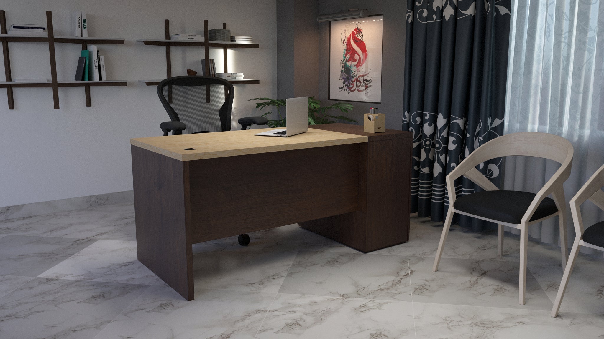 Compact Corner Desk – Lunar Furniture