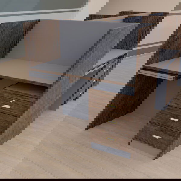 Cubicle Single Workstation Desk – Lunar Furniture