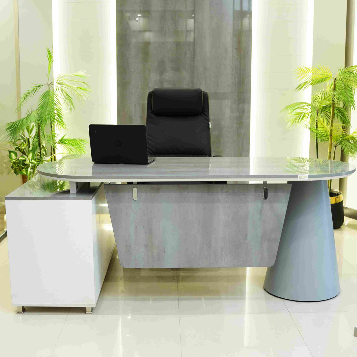 Sycone Executive Desk - Lunar Furniture