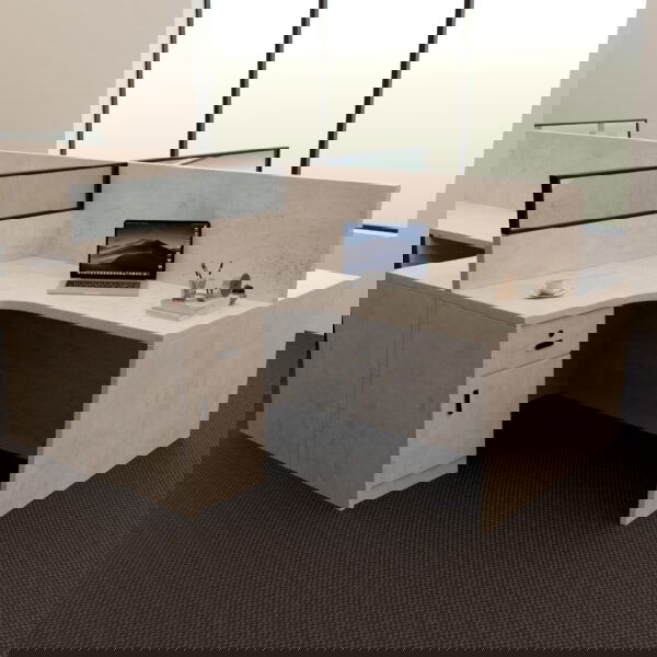 4-Person Office Workstations – Modular & Corporate Office Solutions ...