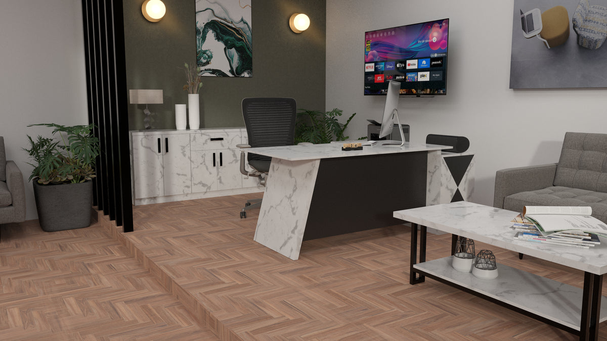 Diagonal Office Table – Lunar Furniture