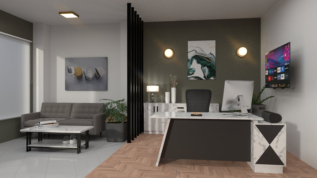 Diagonal Office Table – Lunar Furniture