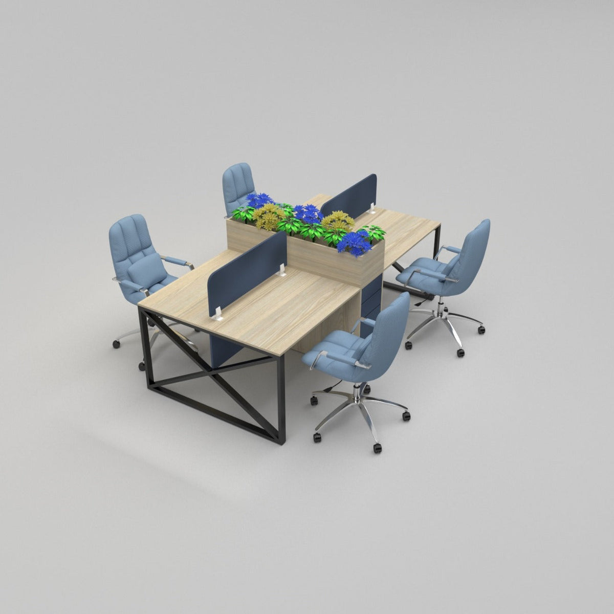 Workstation for 4 people – Lunar Furniture