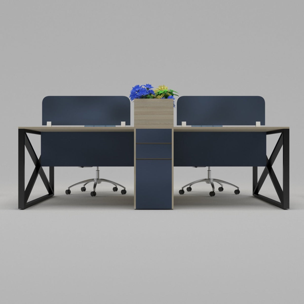 Workstation for 4 people – Lunar Furniture