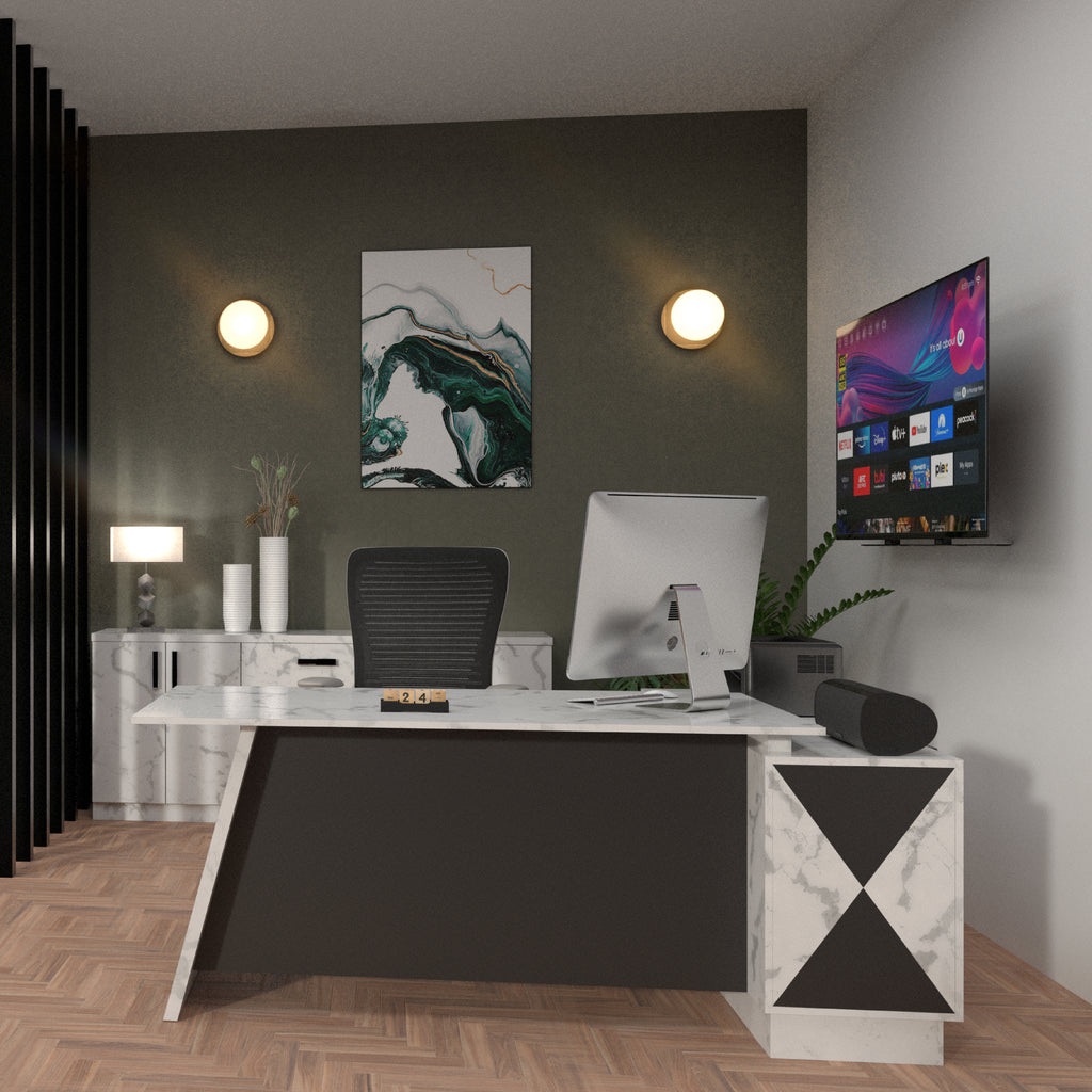 Diagonal Office Table – Lunar Furniture