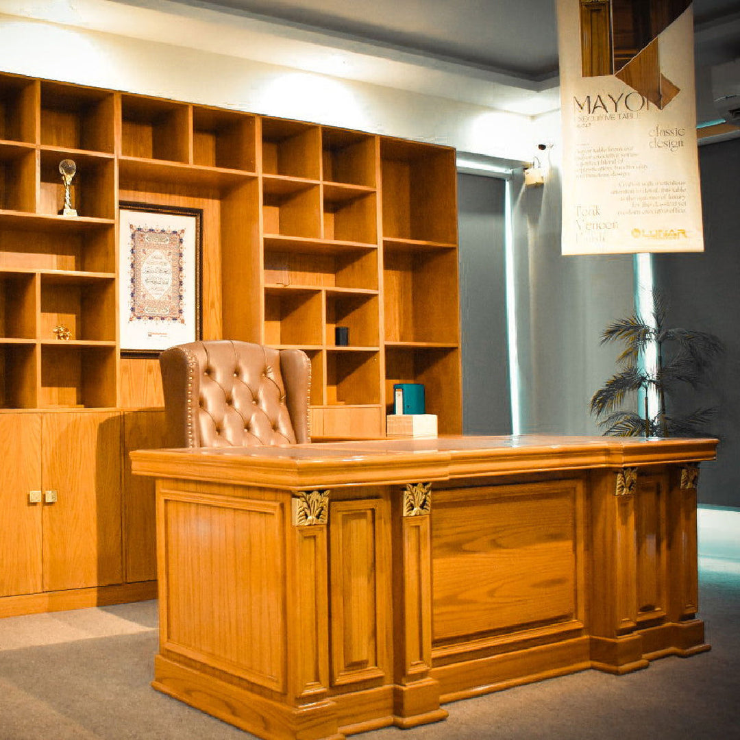 Mayor Executive Desk | LR - 738 – Lunar Furniture